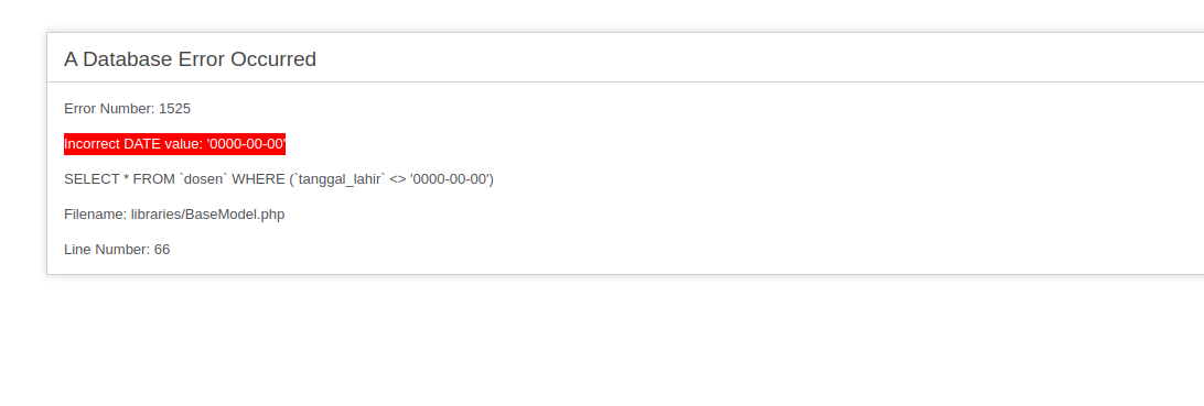 Fix error MySQL Incorrect DATE value: '0000-00-00'